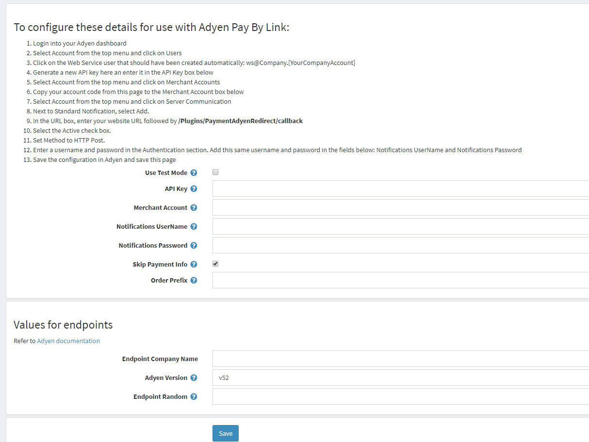 Adyen Redirect Payment Module Nopcommerce